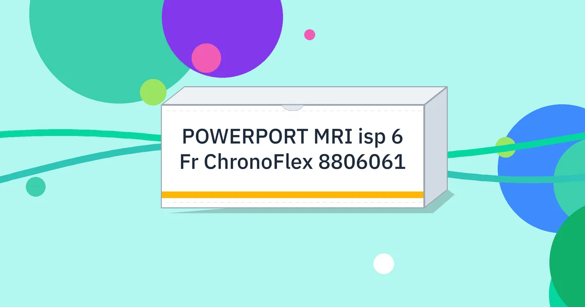 Symbolbild: Packung mit der Aufschrift POWERPORT MRI isp 6 Fr ChronoFlex 8806061 (PZN 06144639) – Verfügbarkeit und Bezug in Apotheken in Frankfurt am Main