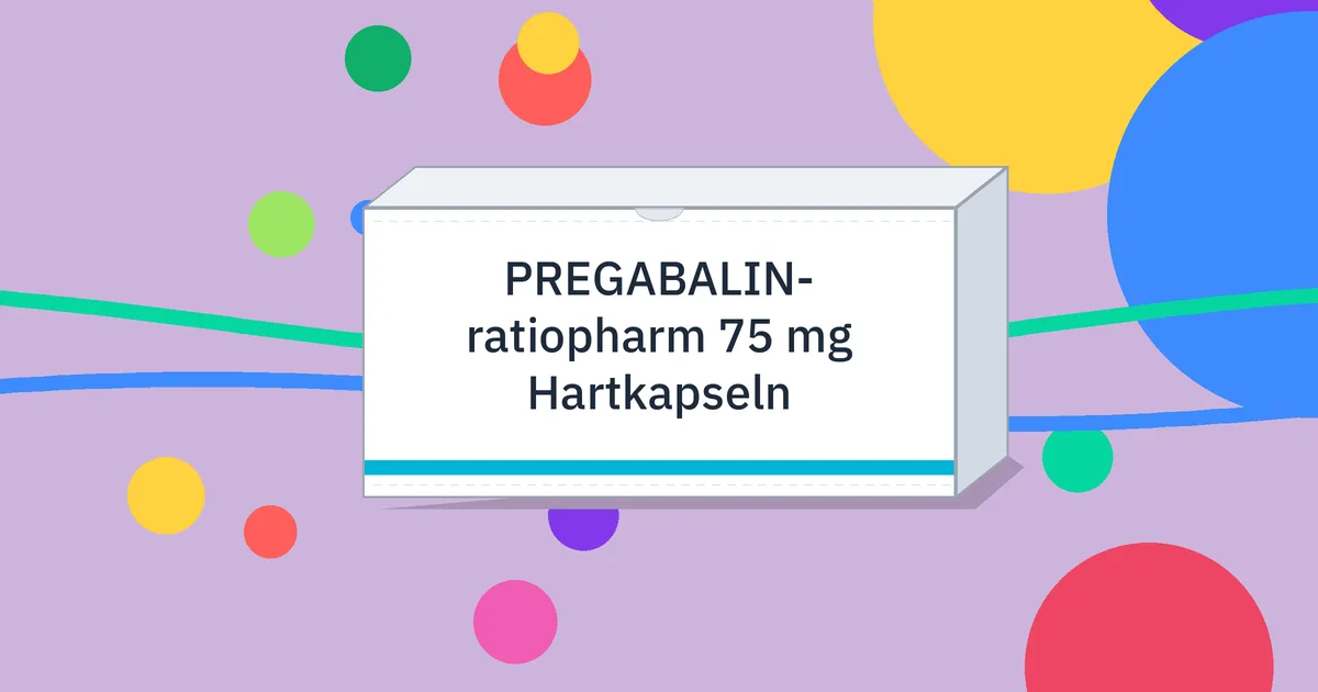 Symbolbild: Packung mit der Aufschrift PREGABALIN-ratiopharm 75 mg Hartkapseln (PZN 14308210) – Verfügbarkeit und Bezug in Apotheken in Frankfurt am Main