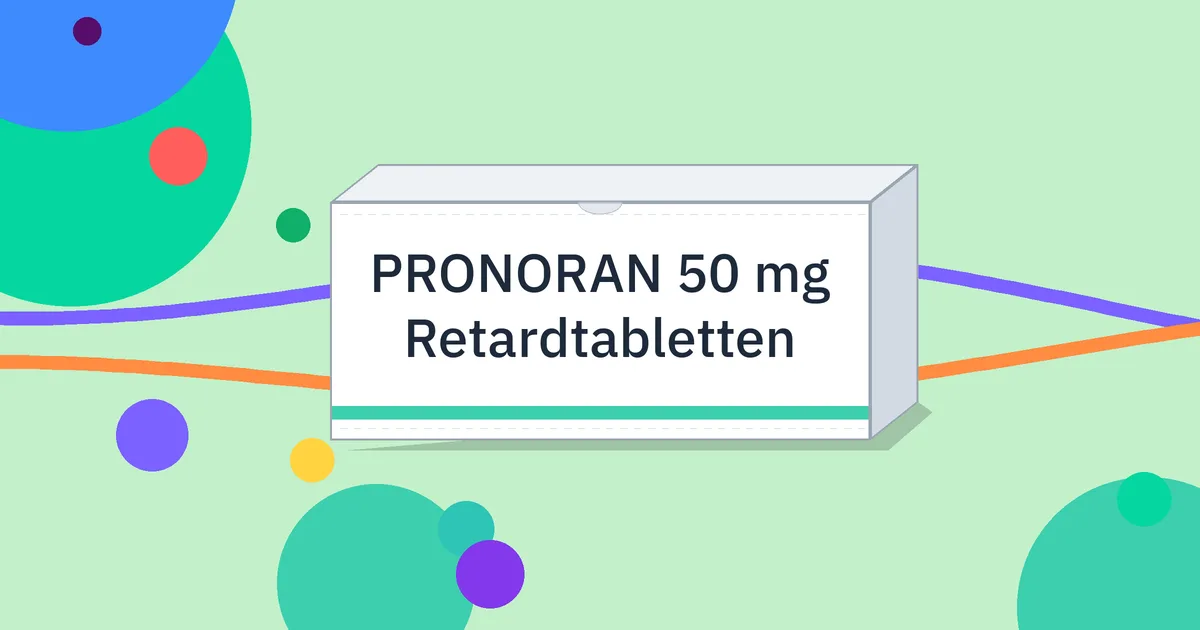 Symbolbild: Packung mit der Aufschrift PRONORAN 50 mg Retardtabletten (PZN 17248879) – Verfügbarkeit und Bezug in Apotheken in Frankfurt am Main