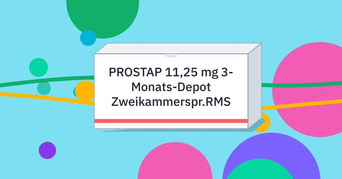 Symbolbild: Packung mit der Aufschrift PROSTAP 11,25 mg 3-Monats-Depot Zweikammerspr.RMS (PZN 11230401) – Verfügbarkeit und Bezug in Apotheken in Frankfurt am Main