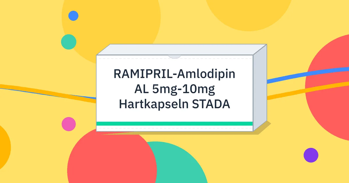 Symbolbild: Packung mit der Aufschrift RAMIPRIL-Amlodipin AL 5mg-10mg Hartkapseln STADA (PZN 19818602) – Verfügbarkeit und Bezug in Apotheken in Frankfurt am Main