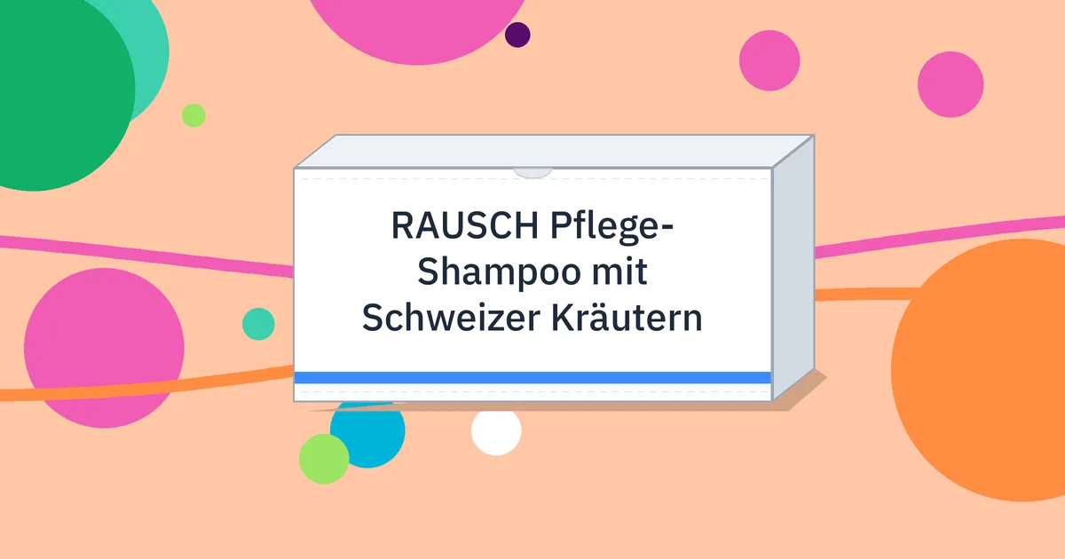 Symbolbild: Packung mit der Aufschrift RAUSCH Pflege-Shampoo mit Schweizer Kräutern (PZN 18742245) – Verfügbarkeit und Bezug in Apotheken in Frankfurt am Main