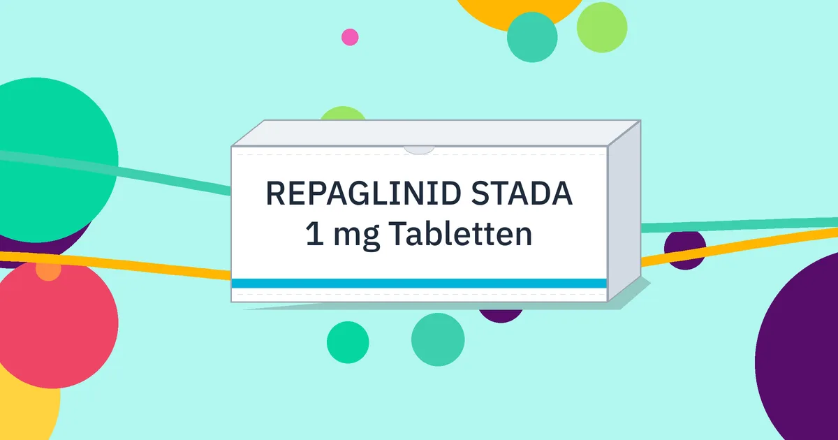 Symbolbild: Packung mit der Aufschrift REPAGLINID STADA 1 mg Tabletten (PZN 05466223) – Verfügbarkeit und Bezug in Apotheken in Frankfurt am Main