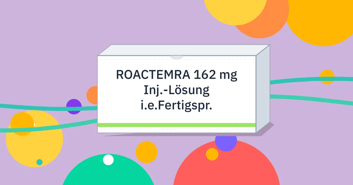 Symbolbild: Packung mit der Aufschrift ROACTEMRA 162 mg Inj.-Lösung i.e.Fertigspr. (PZN 19629870) – Verfügbarkeit und Bezug in Apotheken in Frankfurt am Main