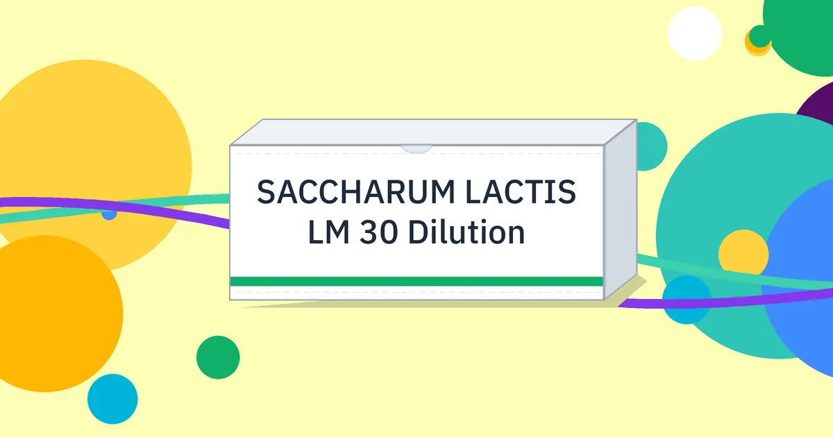 Symbolbild: Packung mit der Aufschrift SACCHARUM LACTIS LM 30 Dilution (PZN 13176918) – Verfügbarkeit und Bezug in Apotheken in Frankfurt am Main