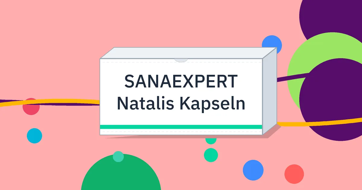 Symbolbild: Packung mit der Aufschrift SANAEXPERT Natalis Kapseln (PZN 09088692) – Verfügbarkeit und Bezug in Apotheken in Frankfurt am Main