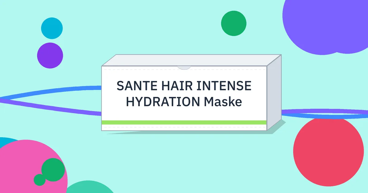 Symbolbild: Packung mit der Aufschrift SANTE HAIR INTENSE HYDRATION Maske (PZN 19419641) – Verfügbarkeit und Bezug in Apotheken in Frankfurt am Main