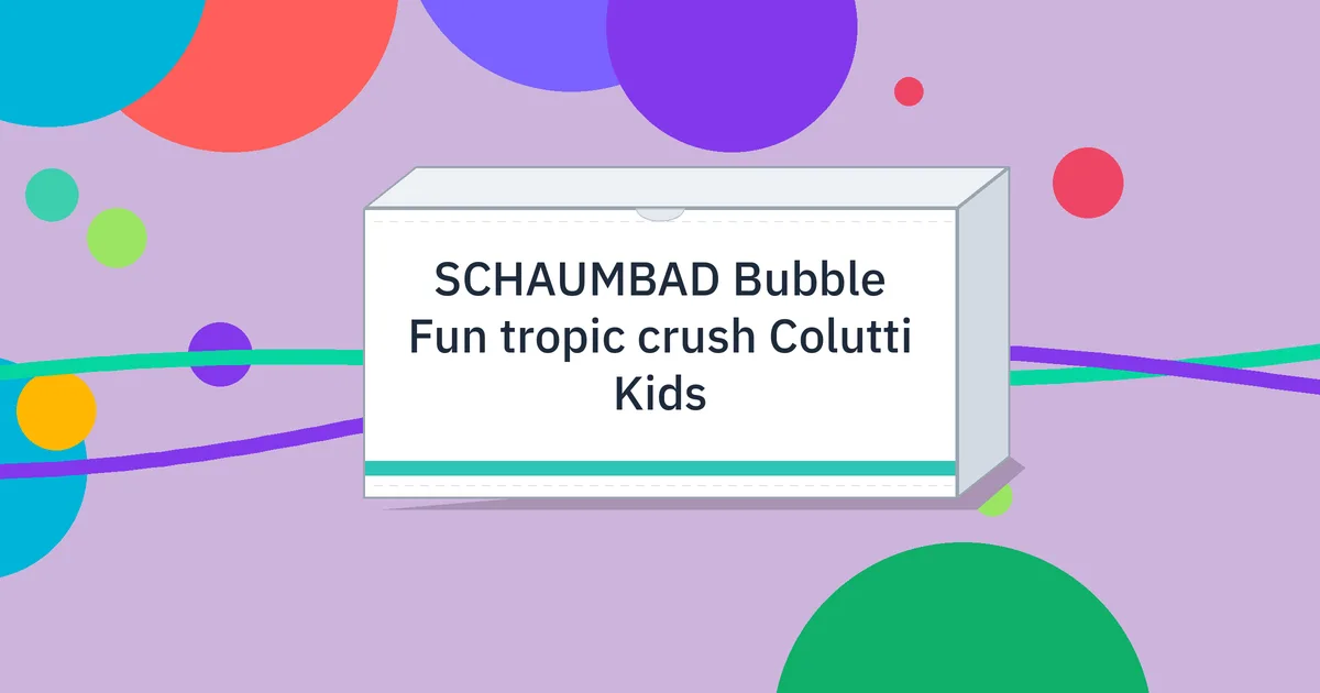 Symbolbild: Packung mit der Aufschrift SCHAUMBAD Bubble Fun tropic crush Colutti Kids (PZN 11349390) – Verfügbarkeit und Bezug in Apotheken in Frankfurt am Main