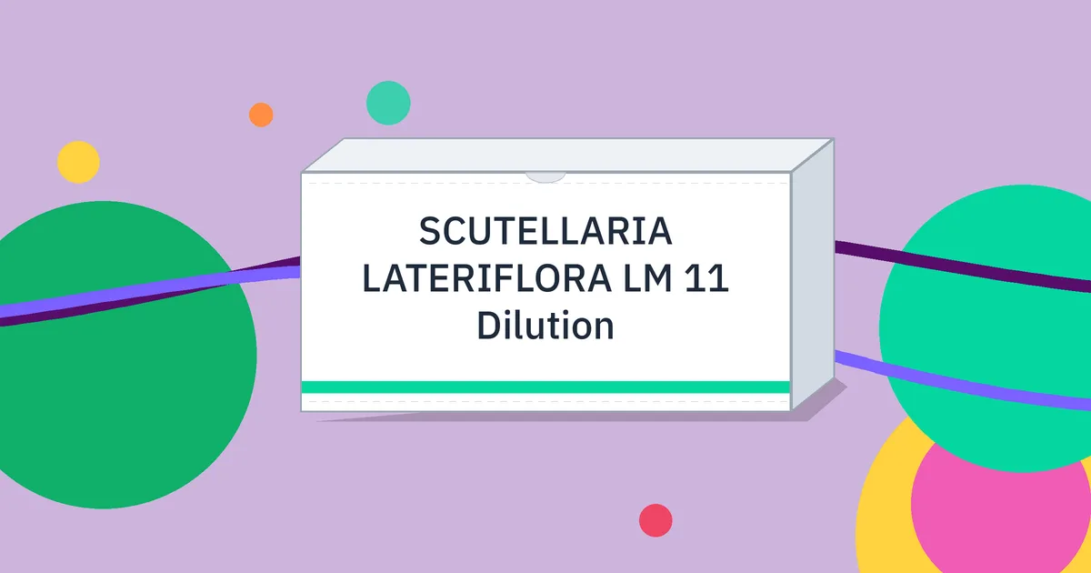 Symbolbild: Packung mit der Aufschrift SCUTELLARIA LATERIFLORA LM 11 Dilution (PZN 13184906) – Verfügbarkeit und Bezug in Apotheken in Frankfurt am Main