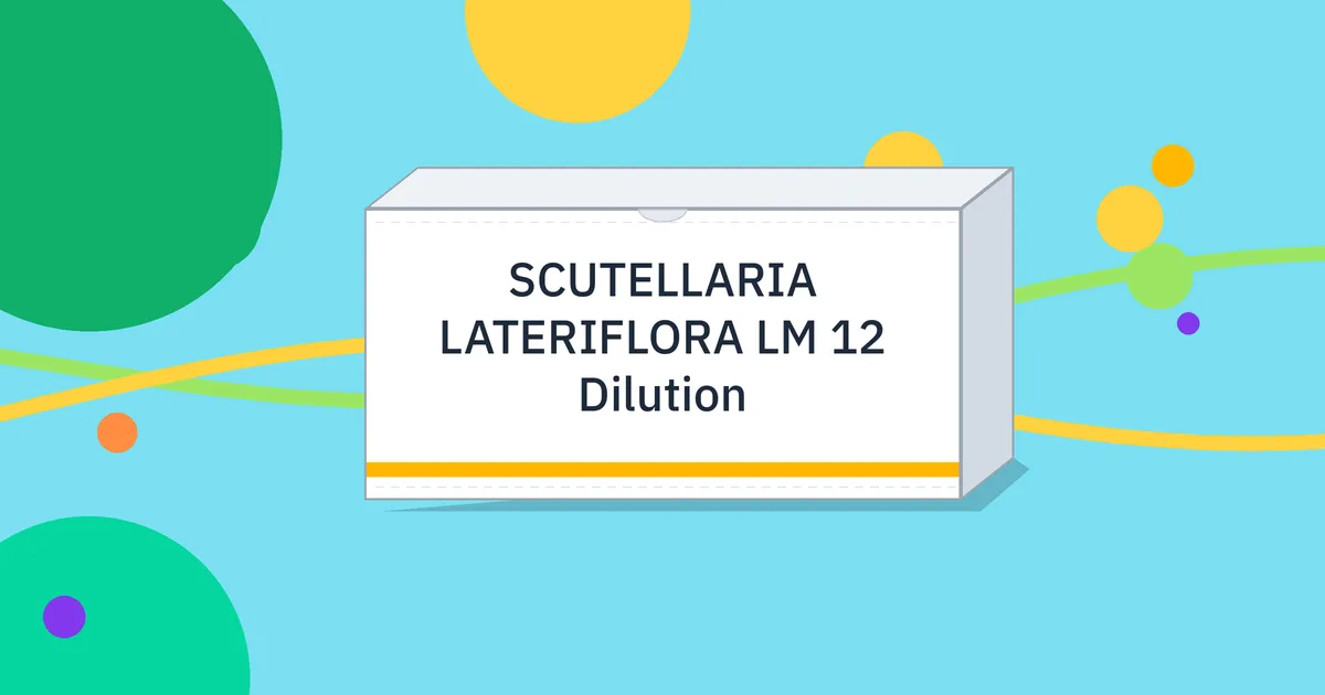 Symbolbild: Packung mit der Aufschrift SCUTELLARIA LATERIFLORA LM 12 Dilution (PZN 13184912) – Verfügbarkeit und Bezug in Apotheken in Frankfurt am Main