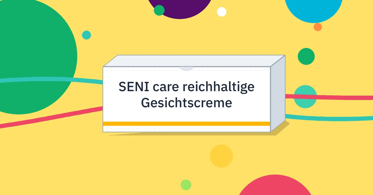 Symbolbild: Packung mit der Aufschrift SENI care reichhaltige Gesichtscreme (PZN 20310033) – Verfügbarkeit und Bezug in Apotheken in Frankfurt am Main