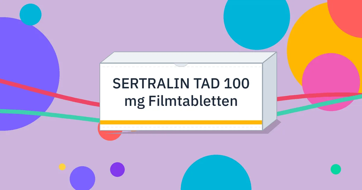Symbolbild: Packung mit der Aufschrift SERTRALIN TAD 100 mg Filmtabletten (PZN 16804195) – Verfügbarkeit und Bezug in Apotheken in Frankfurt am Main