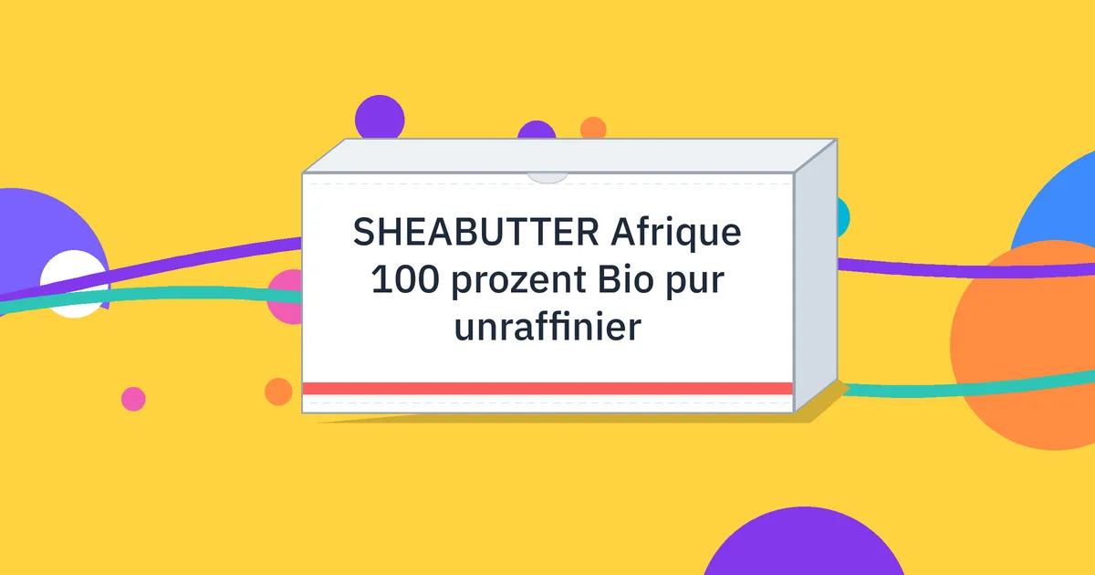 Symbolbild: Packung mit der Aufschrift SHEABUTTER Afrique 100 prozent Bio pur unraffinier (PZN 10918733) – Verfügbarkeit und Bezug in Apotheken in Frankfurt am Main