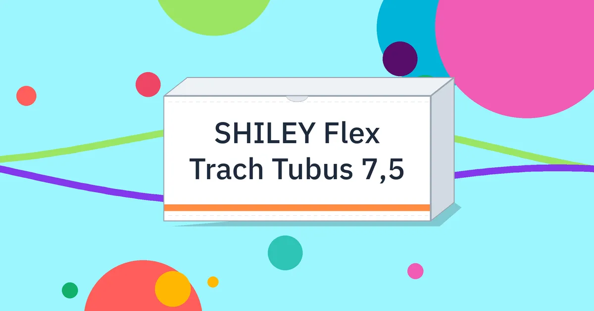 Symbolbild: Packung mit der Aufschrift SHILEY Flex Trach Tubus 7,5 (PZN 12533256) – Verfügbarkeit und Bezug in Apotheken in Frankfurt am Main