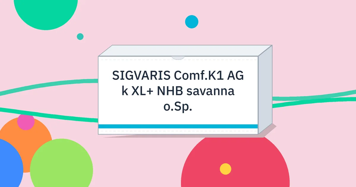 Symbolbild: Packung mit der Aufschrift SIGVARIS Comf.K1 AG k XL+ NHB savanna o.Sp. (PZN 17098983) – Verfügbarkeit und Bezug in Apotheken in Frankfurt am Main