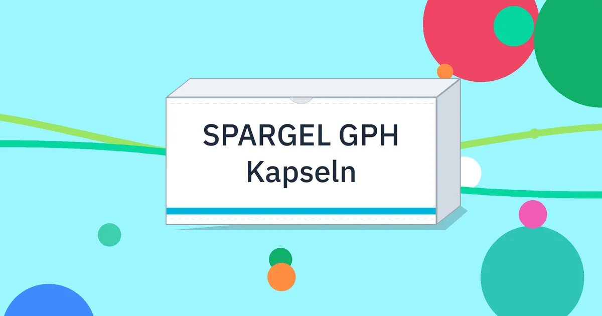 Symbolbild: Packung mit der Aufschrift SPARGEL GPH Kapseln (PZN 09180848) – Verfügbarkeit und Bezug in Apotheken in Frankfurt am Main