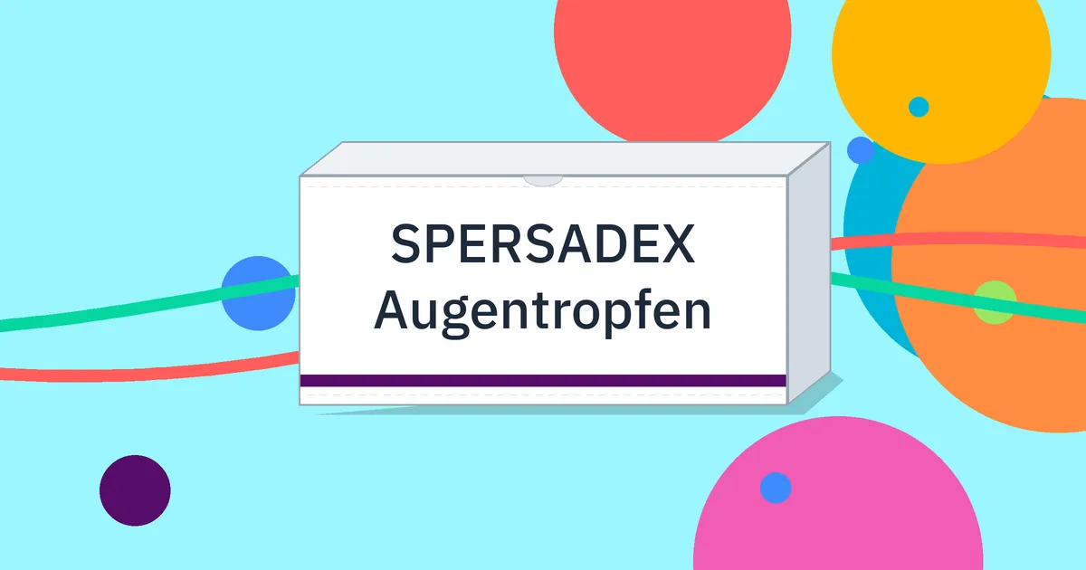 Symbolbild: Packung mit der Aufschrift SPERSADEX Augentropfen (PZN 01358548) – Verfügbarkeit und Bezug in Apotheken in Frankfurt am Main
