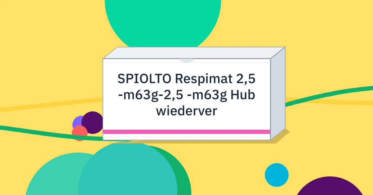 Symbolbild: Packung mit der Aufschrift SPIOLTO Respimat 2,5 -m63g-2,5 -m63g Hub wiederver (PZN 16610634) – Verfügbarkeit und Bezug in Apotheken in Frankfurt am Main