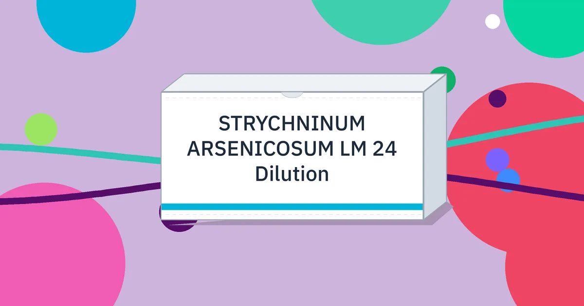 Symbolbild: Packung mit der Aufschrift STRYCHNINUM ARSENICOSUM LM 24 Dilution (PZN 13205962) – Verfügbarkeit und Bezug in Apotheken in Frankfurt am Main