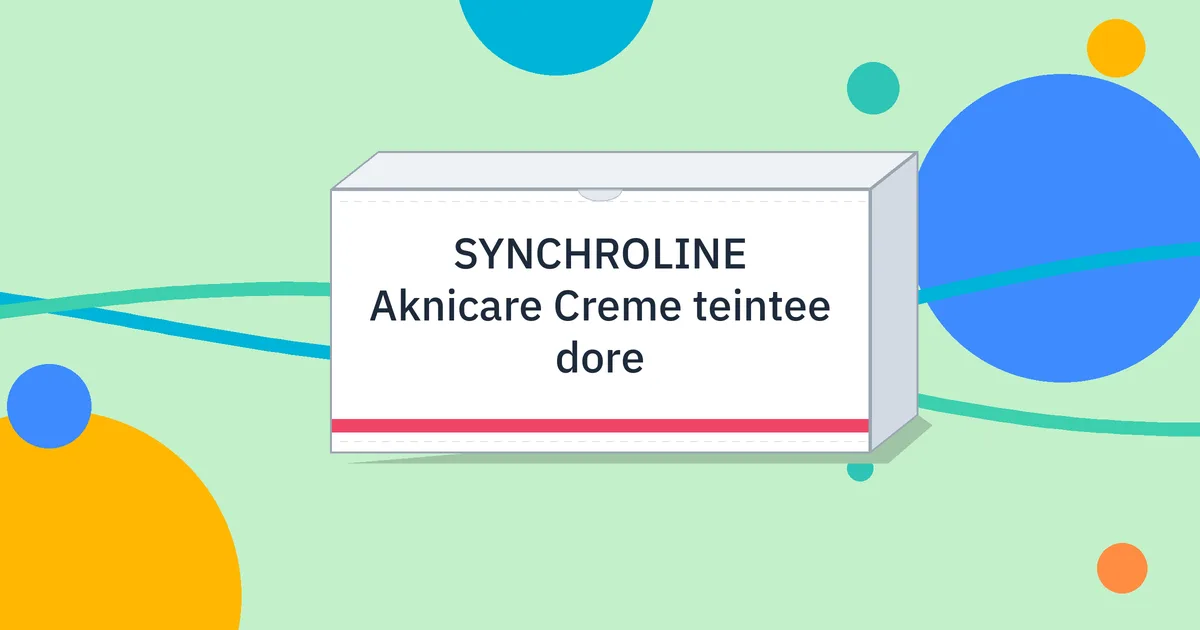Symbolbild: Packung mit der Aufschrift SYNCHROLINE Aknicare Creme teintee dore (PZN 10189197) – Verfügbarkeit und Bezug in Apotheken in Frankfurt am Main