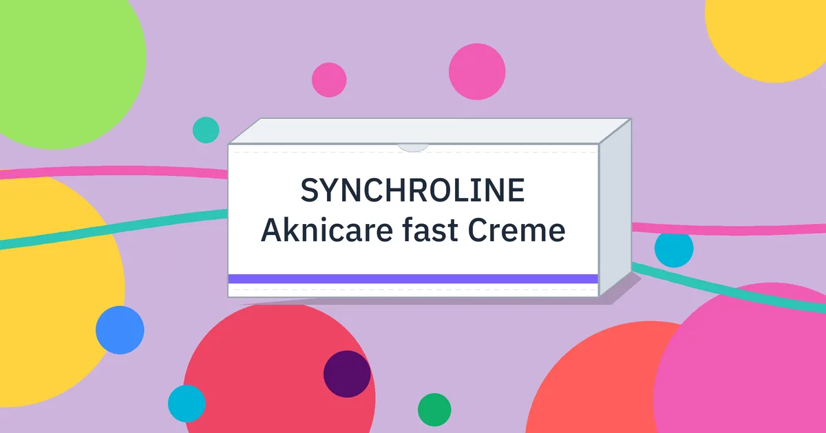Symbolbild: Packung mit der Aufschrift SYNCHROLINE Aknicare fast Creme (PZN 16120893) – Verfügbarkeit und Bezug in Apotheken in Frankfurt am Main