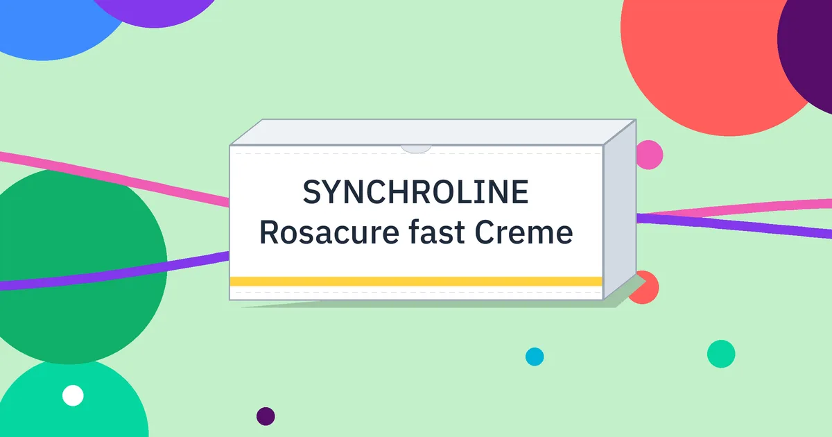 Symbolbild: Packung mit der Aufschrift SYNCHROLINE Rosacure fast Creme (PZN 16785569) – Verfügbarkeit und Bezug in Apotheken in Frankfurt am Main
