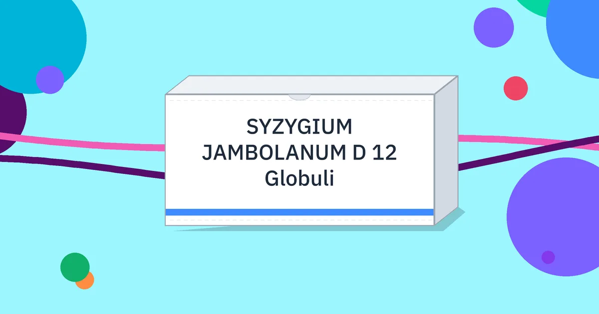 Symbolbild: Packung mit der Aufschrift SYZYGIUM JAMBOLANUM D 12 Globuli (PZN 16695323) – Verfügbarkeit und Bezug in Apotheken in Frankfurt am Main
