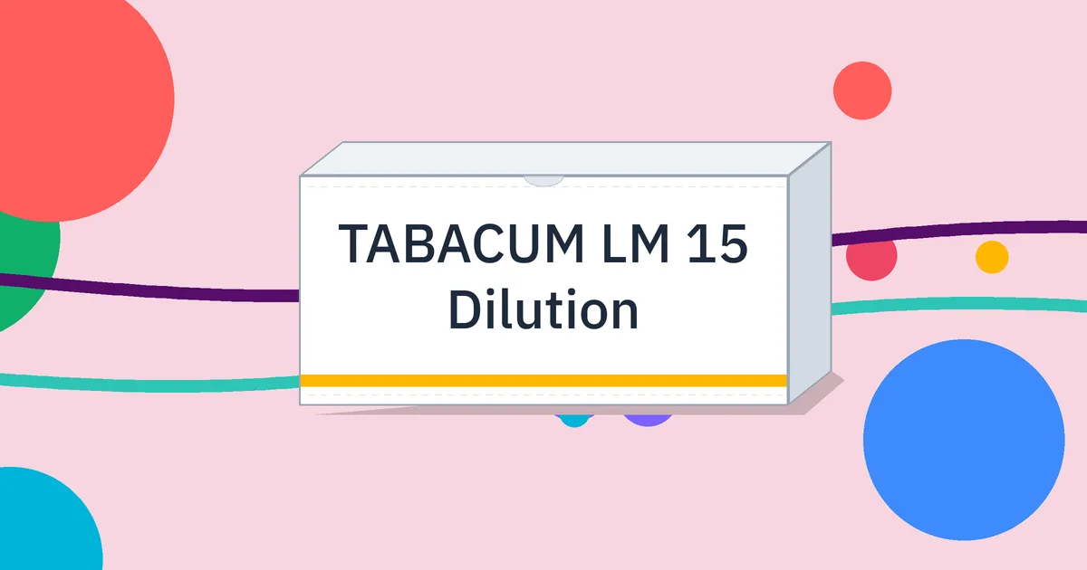 Symbolbild: Packung mit der Aufschrift TABACUM LM 15 Dilution (PZN 13212614) – Verfügbarkeit und Bezug in Apotheken in Frankfurt am Main