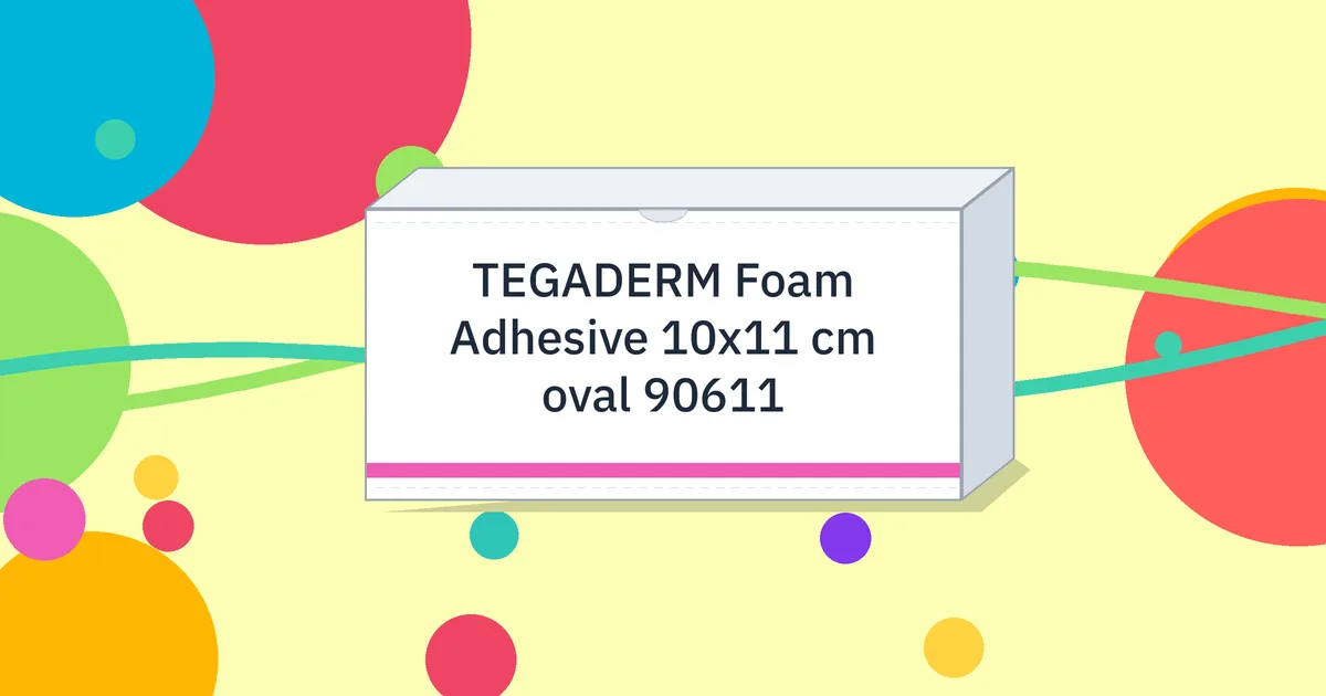 Symbolbild: Packung mit der Aufschrift TEGADERM Foam Adhesive 10x11 cm oval 90611 (PZN 19460514) – Verfügbarkeit und Bezug in Apotheken in Frankfurt am Main