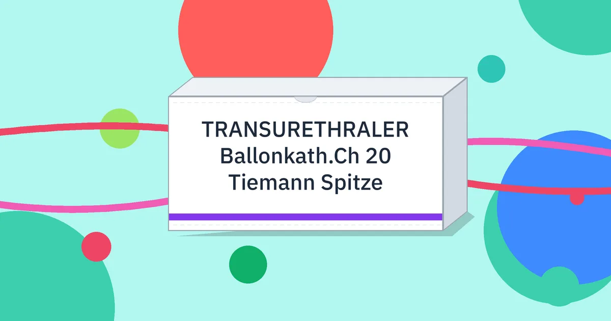 Symbolbild: Packung mit der Aufschrift TRANSURETHRALER Ballonkath.Ch 20 Tiemann Spitze (PZN 09061397) – Verfügbarkeit und Bezug in Apotheken in Frankfurt am Main