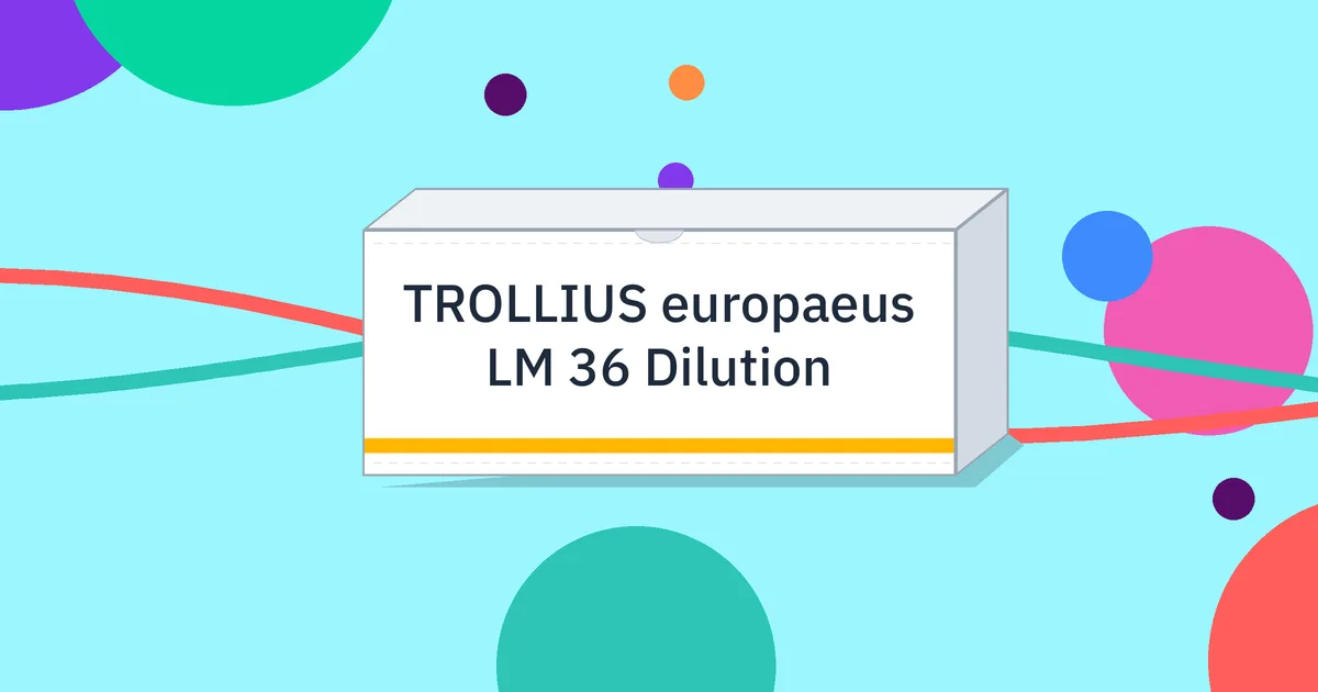 Symbolbild: Packung mit der Aufschrift TROLLIUS europaeus LM 36 Dilution (PZN 13252772) – Verfügbarkeit und Bezug in Apotheken in Frankfurt am Main