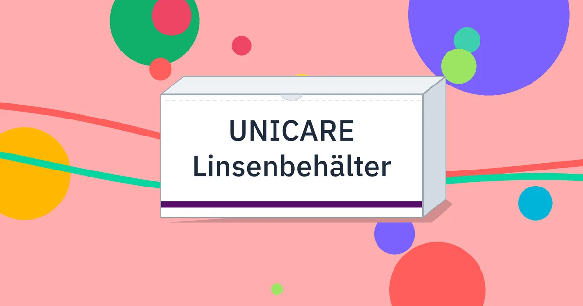 Symbolbild: Packung mit der Aufschrift UNICARE Linsenbehälter (PZN 11089931) – Verfügbarkeit und Bezug in Apotheken in Frankfurt am Main
