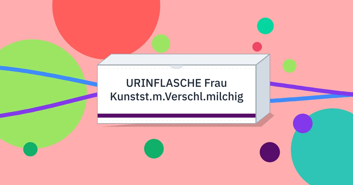 Symbolbild: Packung mit der Aufschrift URINFLASCHE Frau Kunstst.m.Verschl.milchig (PZN 04097232) – Verfügbarkeit und Bezug in Apotheken in Frankfurt am Main