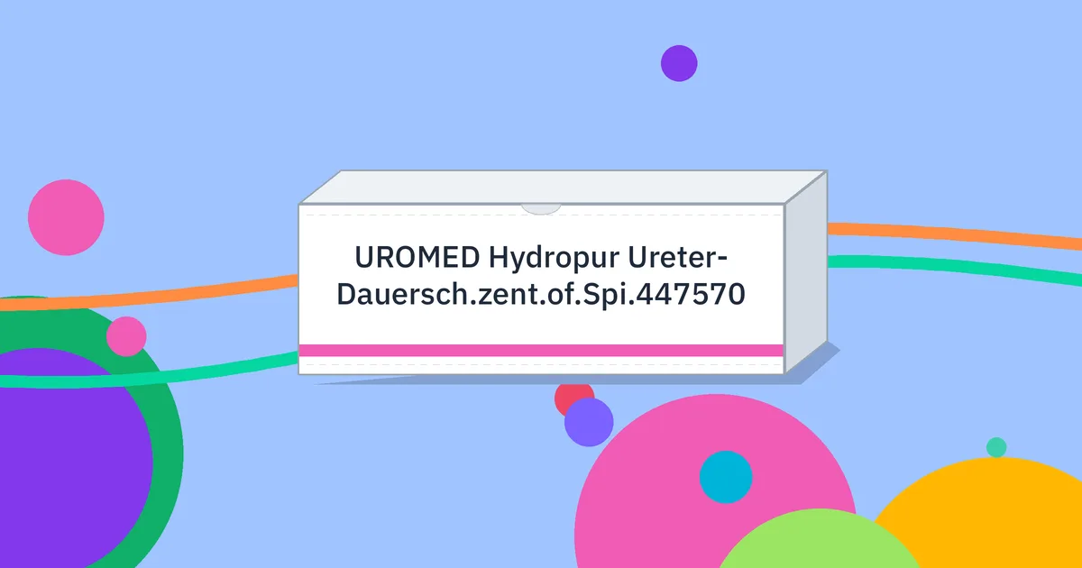 Symbolbild: Packung mit der Aufschrift UROMED Hydropur Ureter-Dauersch.zent.of.Spi.447570 (PZN 11371633) – Verfügbarkeit und Bezug in Apotheken in Frankfurt am Main