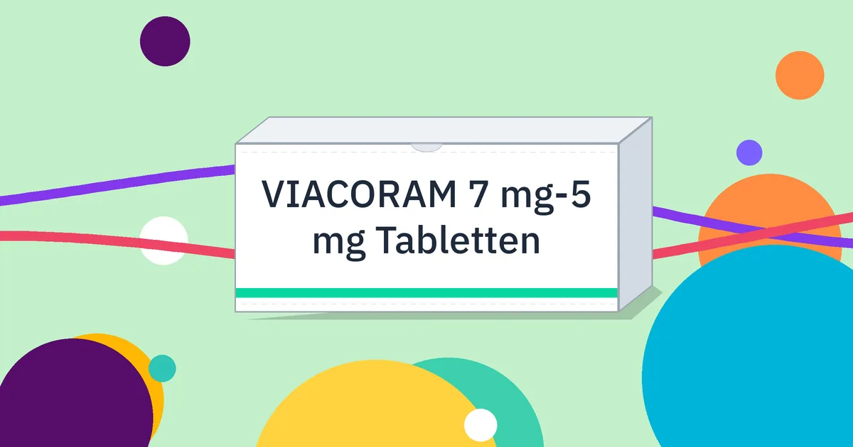 Symbolbild: Packung mit der Aufschrift VIACORAM 7 mg-5 mg Tabletten (PZN 17627536) – Verfügbarkeit und Bezug in Apotheken in Frankfurt am Main