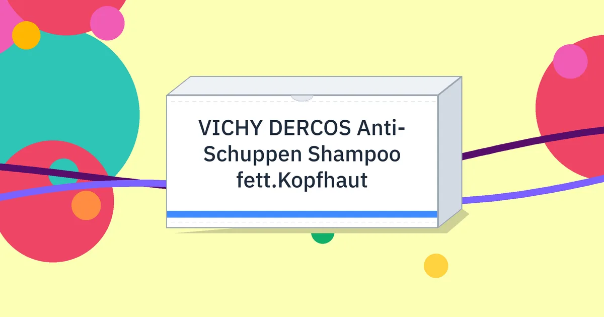 Symbolbild: Packung mit der Aufschrift VICHY DERCOS Anti-Schuppen Shampoo fett.Kopfhaut (PZN 11162591) – Verfügbarkeit und Bezug in Apotheken in Frankfurt am Main