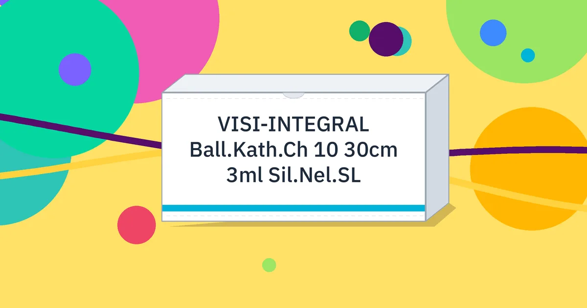 Symbolbild: Packung mit der Aufschrift VISI-INTEGRAL Ball.Kath.Ch 10 30cm 3ml Sil.Nel.SL (PZN 18305792) – Verfügbarkeit und Bezug in Apotheken in Frankfurt am Main