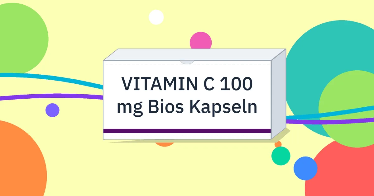 Symbolbild: Packung mit der Aufschrift VITAMIN C 100 mg Bios Kapseln (PZN 00967038) – Verfügbarkeit und Bezug in Apotheken in Frankfurt am Main