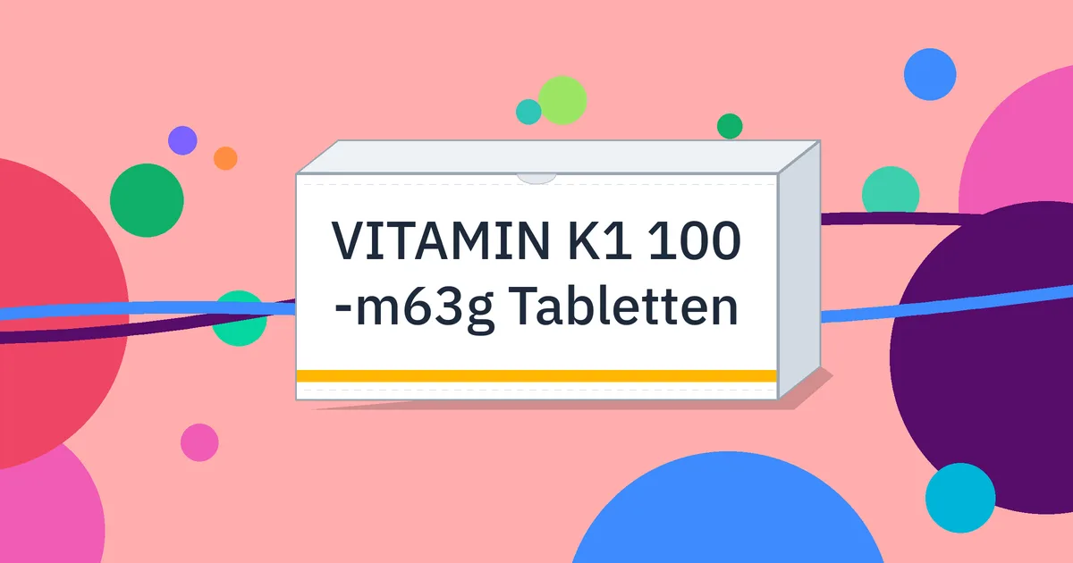 Symbolbild: Packung mit der Aufschrift VITAMIN K1 100 -m63g Tabletten (PZN 11888655) – Verfügbarkeit und Bezug in Apotheken in Frankfurt am Main