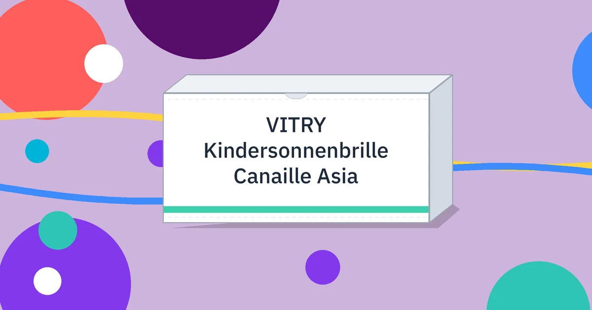 Symbolbild: Packung mit der Aufschrift VITRY Kindersonnenbrille Canaille Asia (PZN 18452837) – Verfügbarkeit und Bezug in Apotheken in Frankfurt am Main