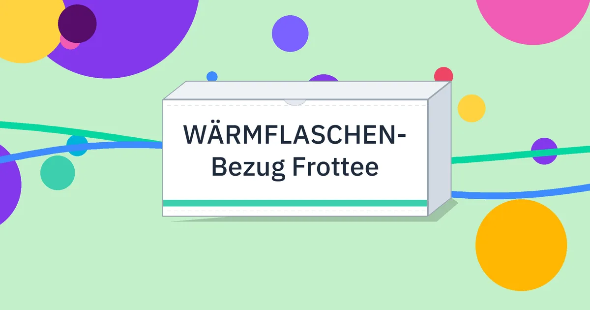 Symbolbild: Packung mit der Aufschrift WÄRMFLASCHEN-Bezug Frottee (PZN 01979233) – Verfügbarkeit und Bezug in Apotheken in Frankfurt am Main