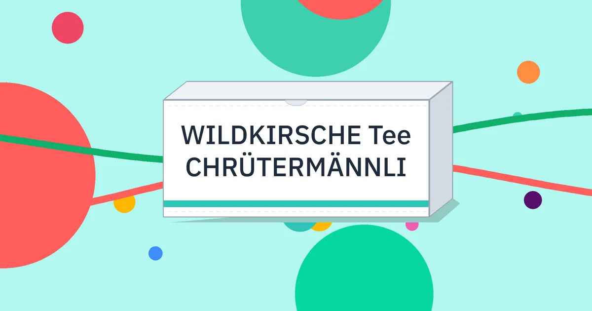 Symbolbild: Packung mit der Aufschrift WILDKIRSCHE Tee CHRÜTERMÄNNLI (PZN 02448667) – Verfügbarkeit und Bezug in Apotheken in Frankfurt am Main