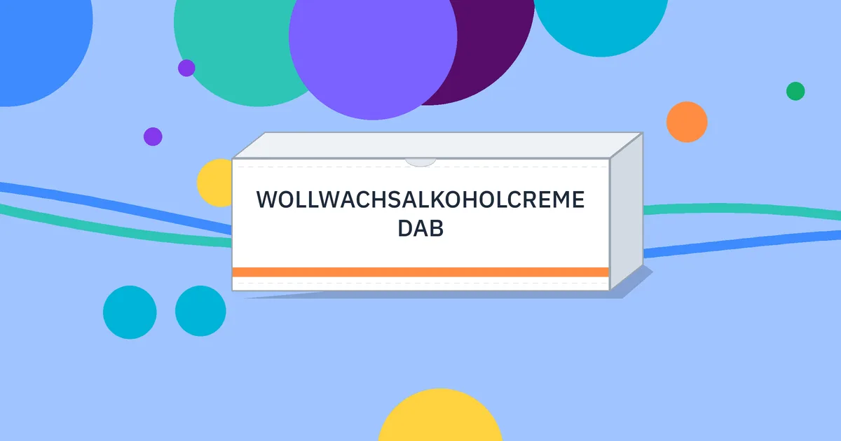 Symbolbild: Packung mit der Aufschrift WOLLWACHSALKOHOLCREME DAB (PZN 18315891) – Verfügbarkeit und Bezug in Apotheken in Frankfurt am Main