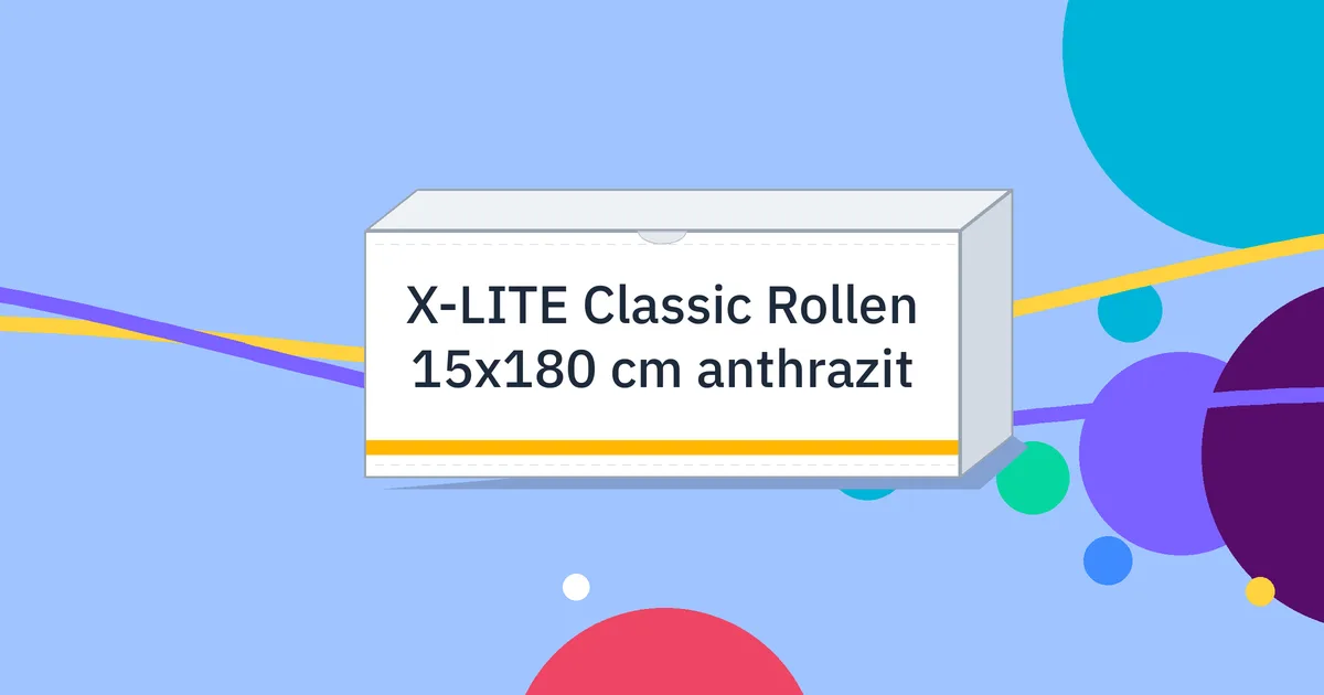 Symbolbild: Packung mit der Aufschrift X-LITE Classic Rollen 15x180 cm anthrazit (PZN 17823473) – Verfügbarkeit und Bezug in Apotheken in Frankfurt am Main