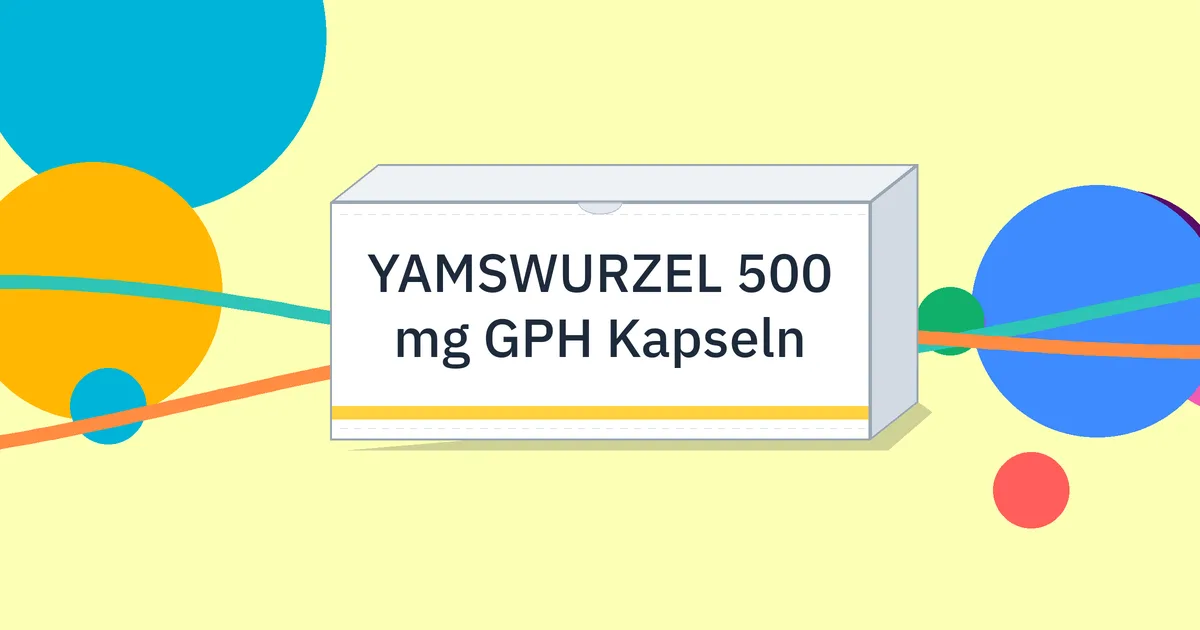 Symbolbild: Packung mit der Aufschrift YAMSWURZEL 500 mg GPH Kapseln (PZN 04699190) – Verfügbarkeit und Bezug in Apotheken in Frankfurt am Main