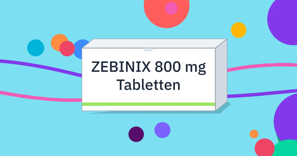 Symbolbild: Packung mit der Aufschrift ZEBINIX 800 mg Tabletten (PZN 14029007) – Verfügbarkeit und Bezug in Apotheken in Frankfurt am Main