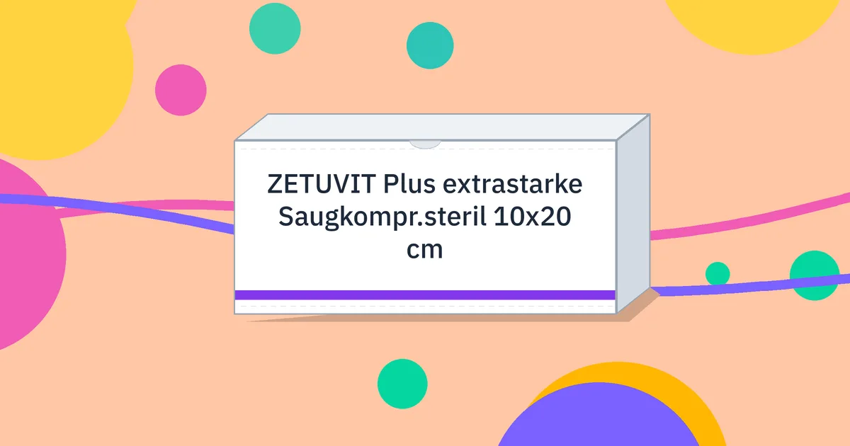 Symbolbild: Packung mit der Aufschrift ZETUVIT Plus extrastarke Saugkompr.steril 10x20 cm (PZN 11593641) – Verfügbarkeit und Bezug in Apotheken in Frankfurt am Main