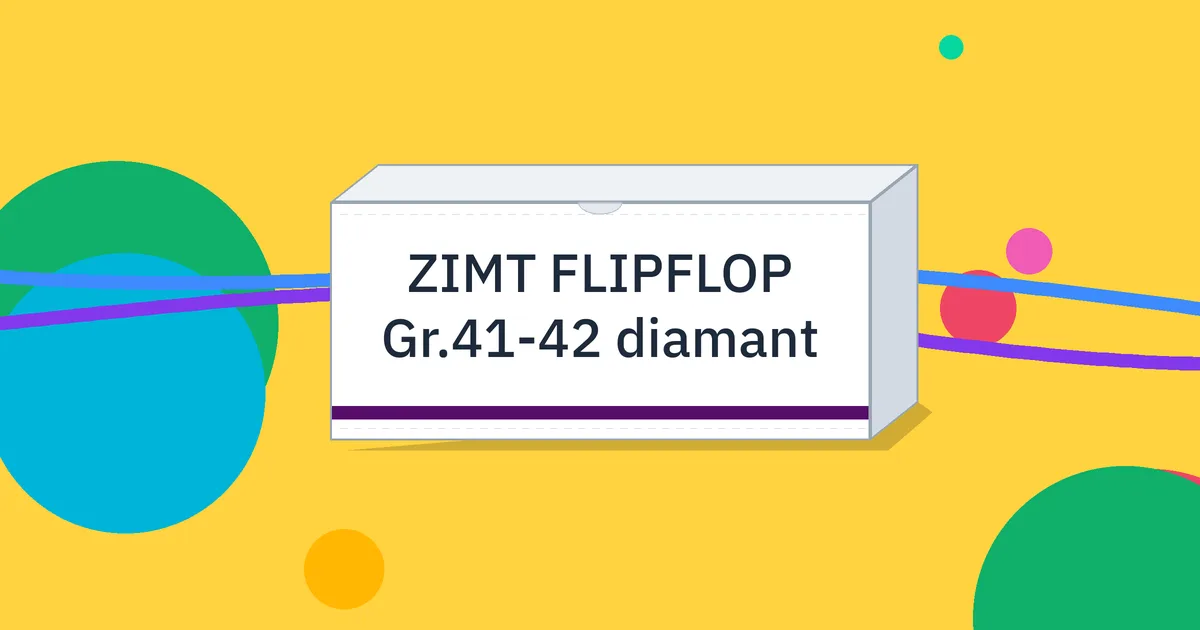 Symbolbild: Packung mit der Aufschrift ZIMT FLIPFLOP Gr.41-42 diamant (PZN 05487159) – Verfügbarkeit und Bezug in Apotheken in Frankfurt am Main