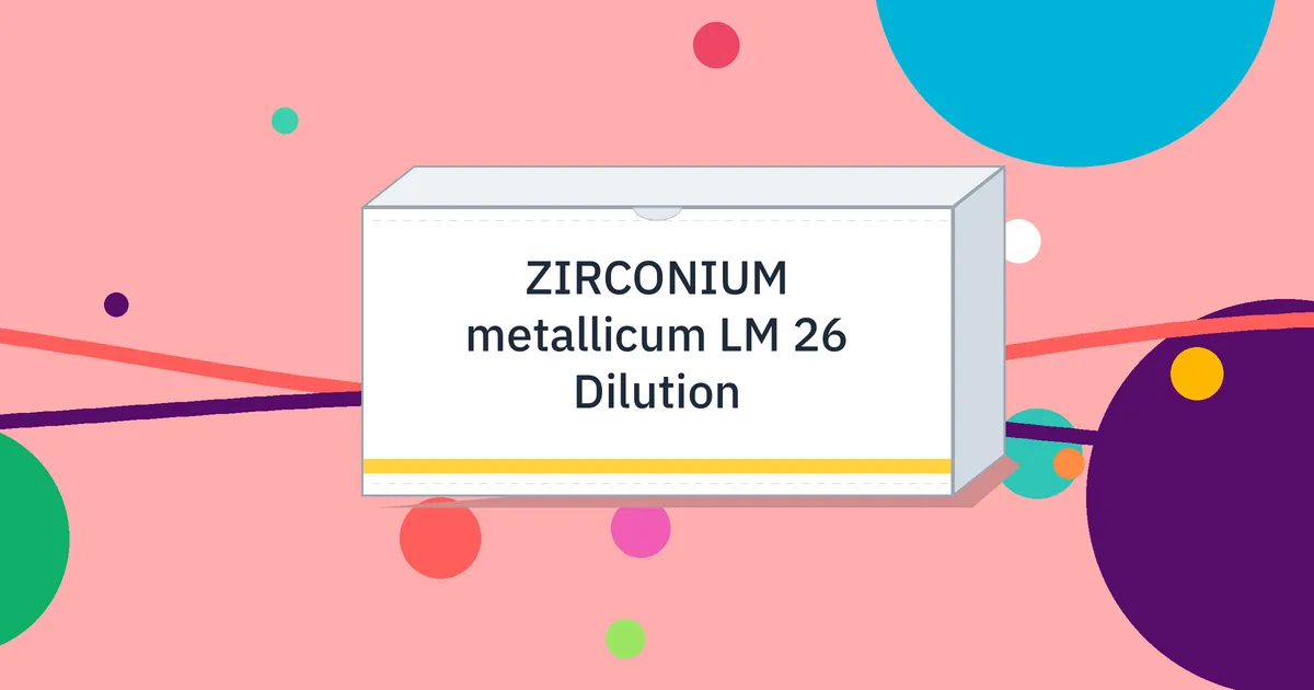Symbolbild: Packung mit der Aufschrift ZIRCONIUM metallicum LM 26 Dilution (PZN 13302990) – Verfügbarkeit und Bezug in Apotheken in Frankfurt am Main