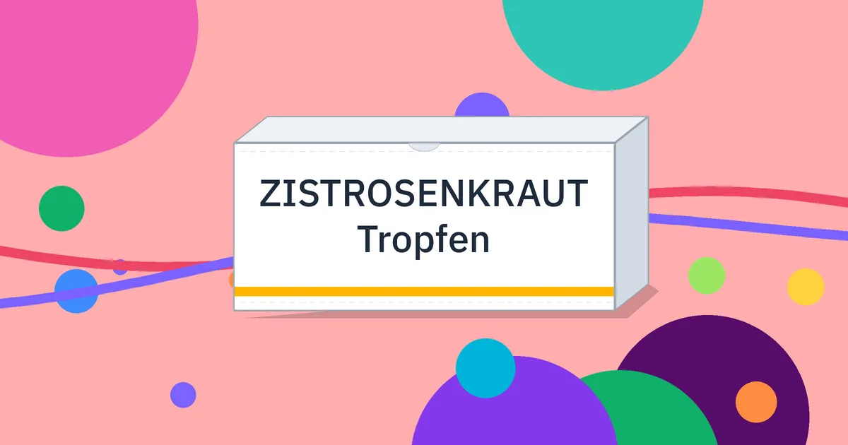 Symbolbild: Packung mit der Aufschrift ZISTROSENKRAUT Tropfen (PZN 17377482) – Verfügbarkeit und Bezug in Apotheken in Frankfurt am Main